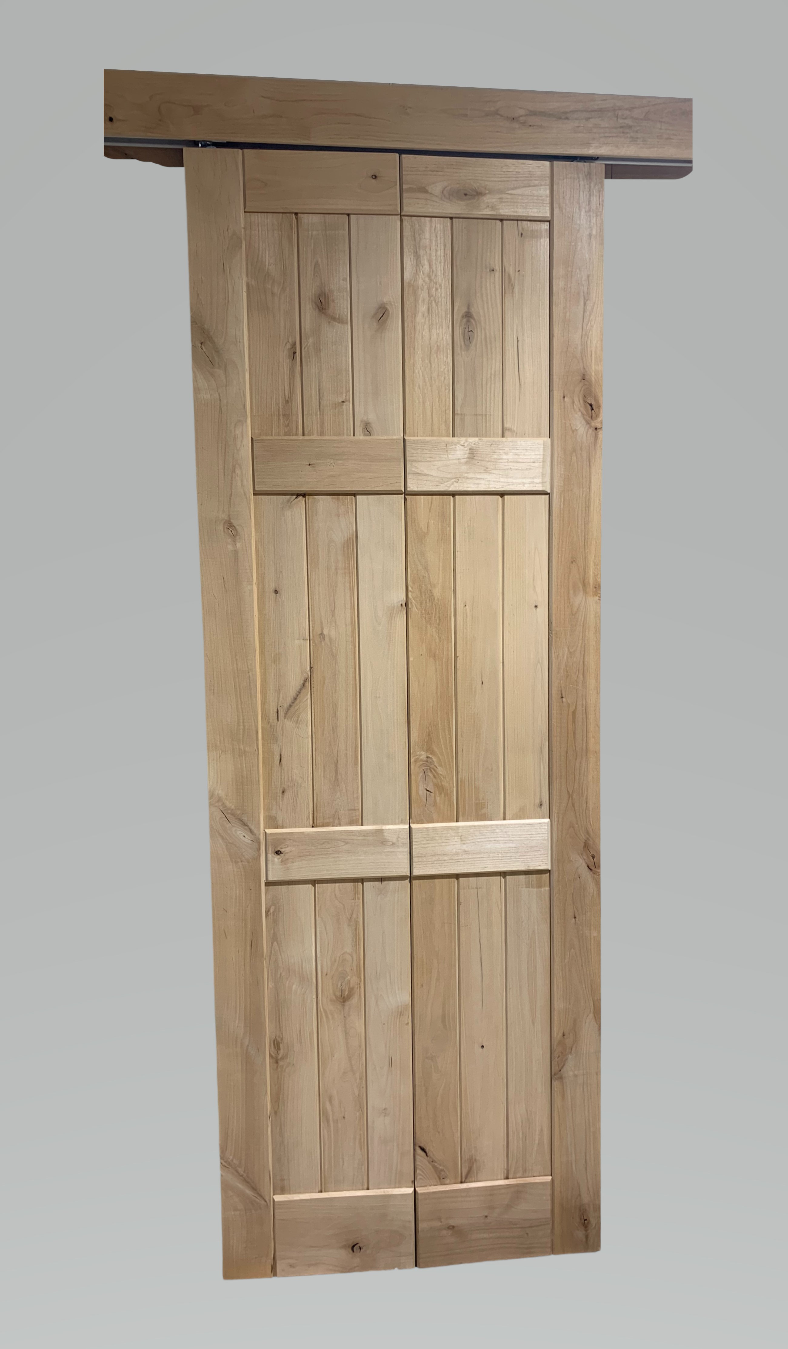 Lubann 30in x 84in Alder Wood Bifold Shaker Door wtih Wooden Box Rail ...