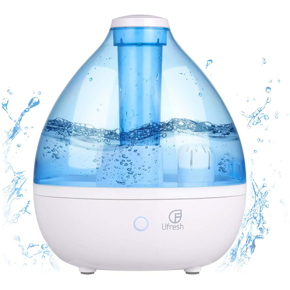 MOXKING 0.61 Gallons Gal. Cool Mist Ultrasonic Tabletop Humidifier 323 ...