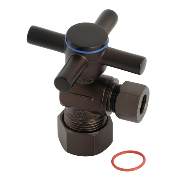 Kingston Brass Concord 5/8-Inch OD Comp x 3/8-Inch OD Comp Quarter-Turn ...
