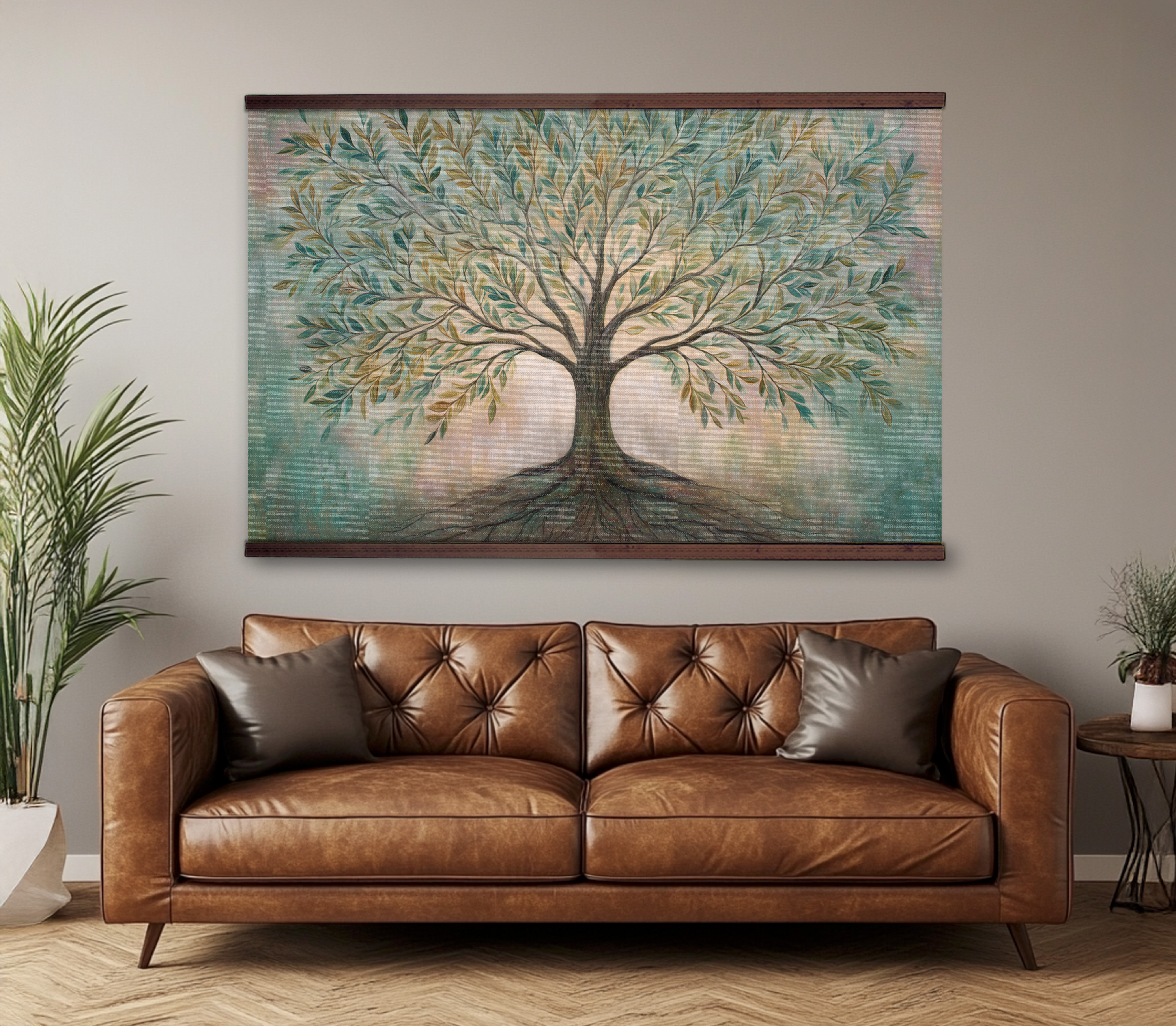 ART TERRITORY Tree of Life Wall Tapestry with Wooden Hanger – Large ...