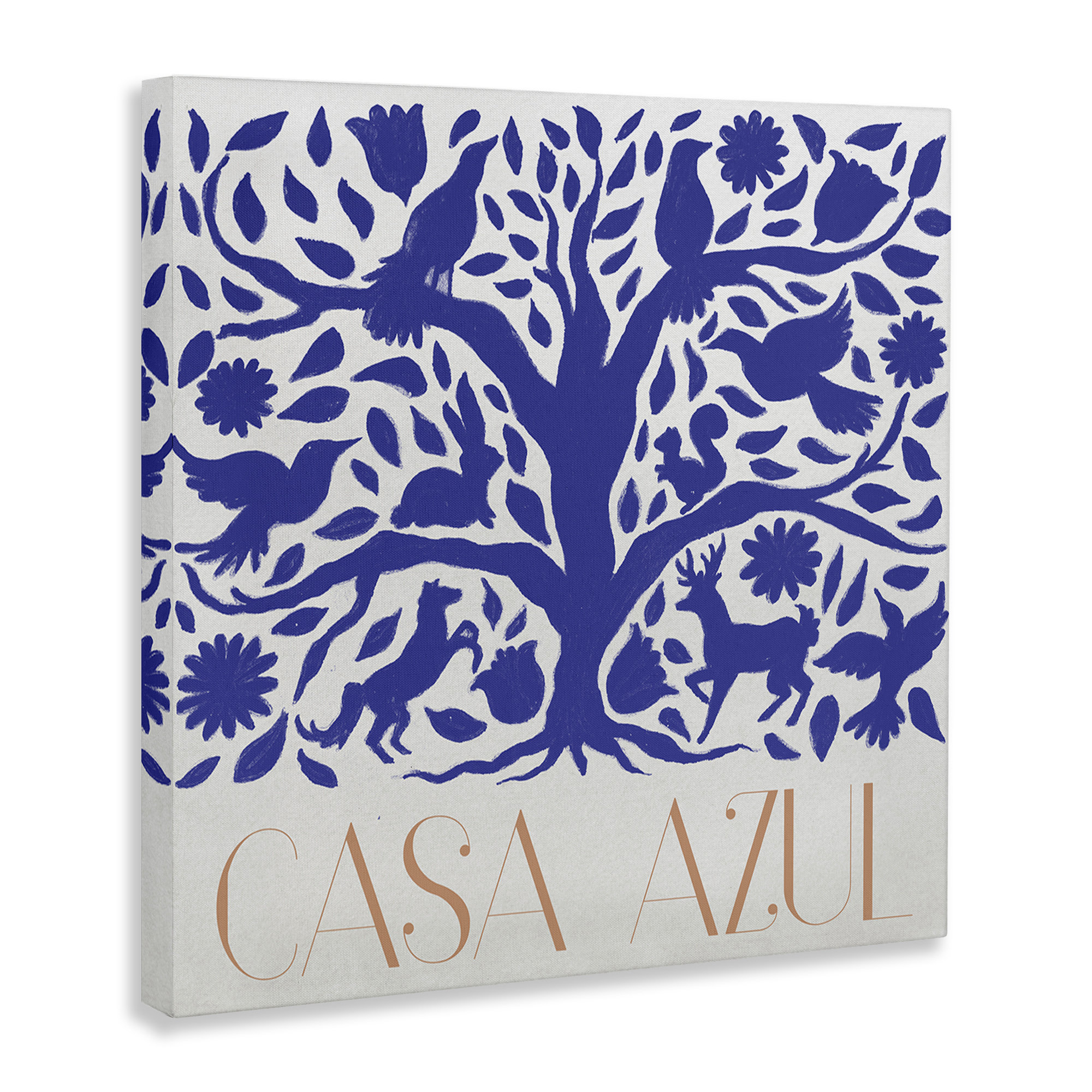 Winston Porter Casa Azul Árbol y Animales Canvas Wall Art by Elizabeth ...