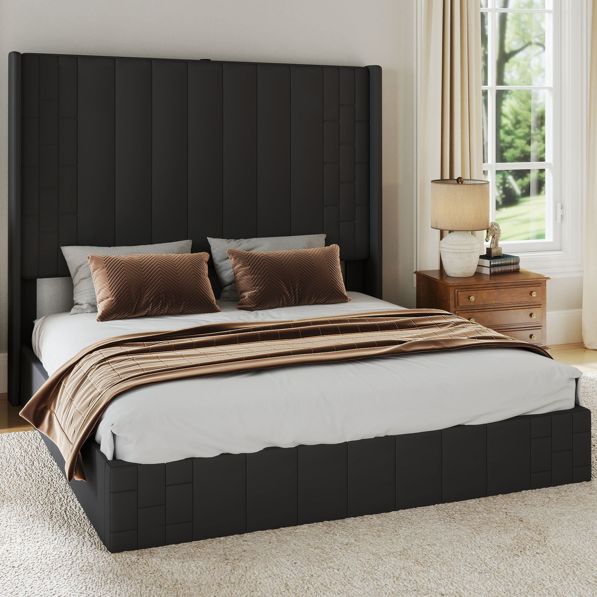 Latitude Run® Storage Platform Bed With Lift Up - Wayfair Canada