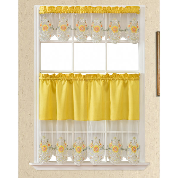 Ophelia & Co. BT606 YELLOW KITCHEN CURTAIN | Wayfair