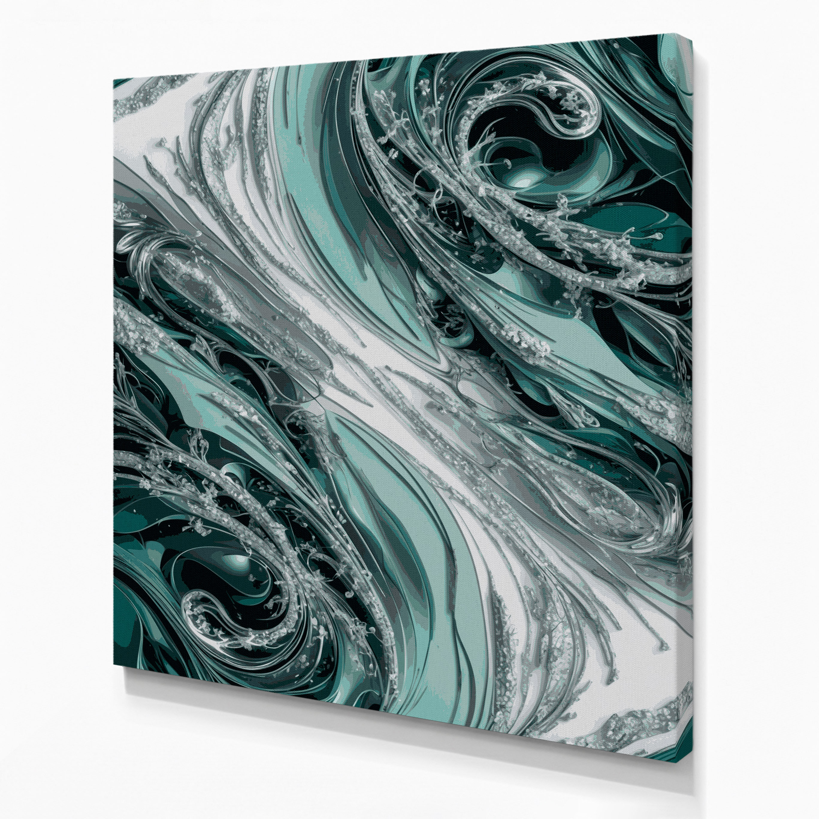 Dakota Fields Abstract Landscape 46 Green Canvas Wall Art | Wayfair