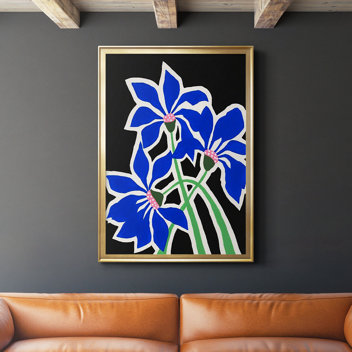 Wexford Home Pop Flowers IV Premium Framed Print - Ready To Hang ...