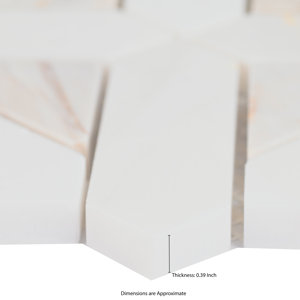 MSI Angora Geometric 12" x 12" Polished Marble Mosaic Floor and Wall ...