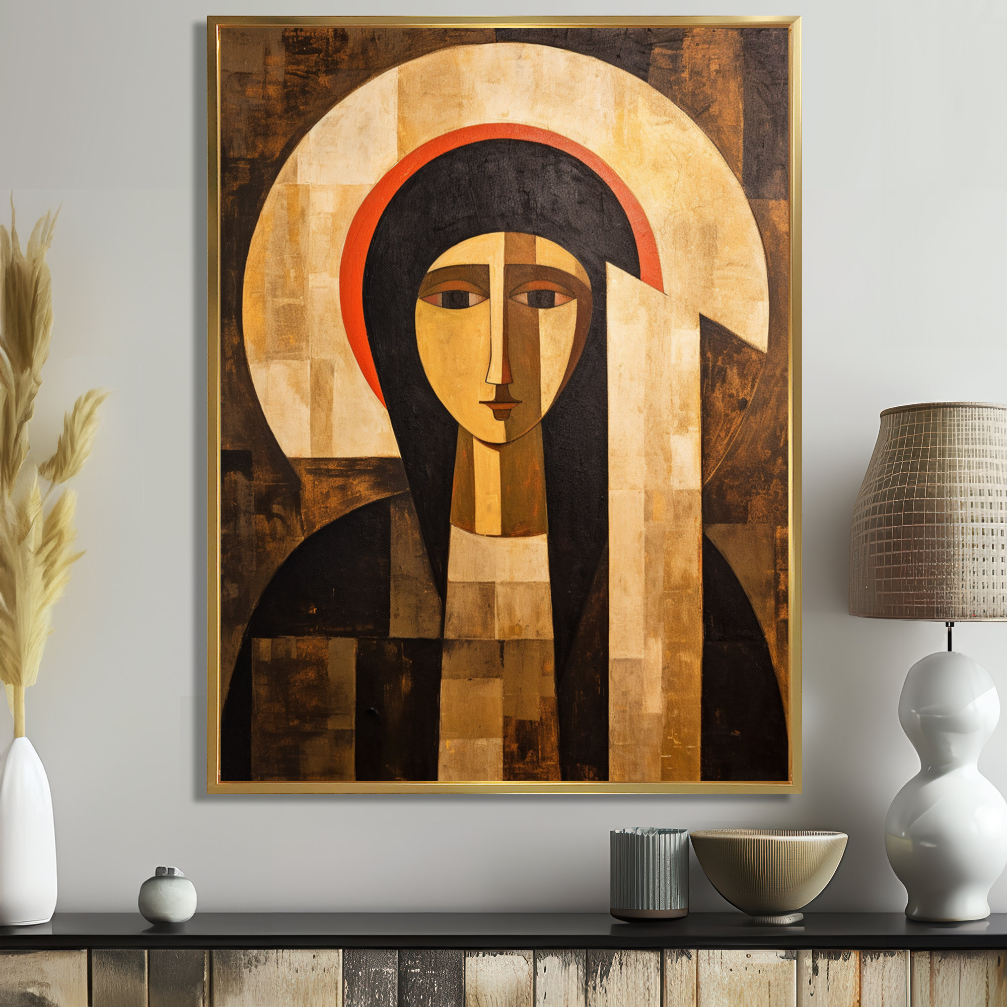 Design Art Virgin Mary Neo Orthodox Depiction - Christianity Wall Art ...