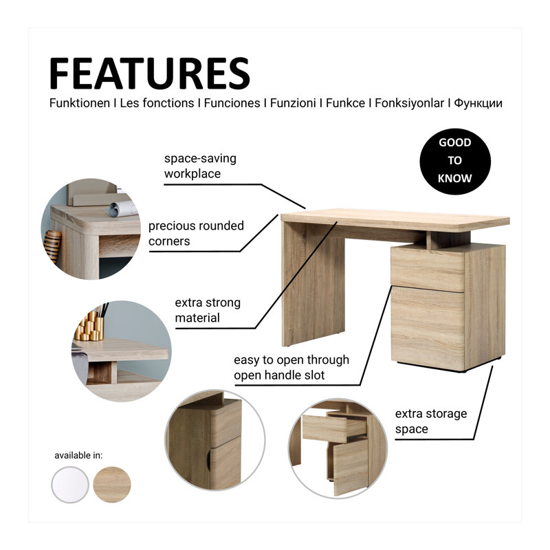 East Urban Home Cuuba Libre Desk & Reviews - Wayfair Canada