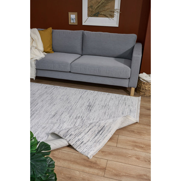 Williston Forge Vallejo Grey Abstract Acrylic Machine Made Area Rug ...