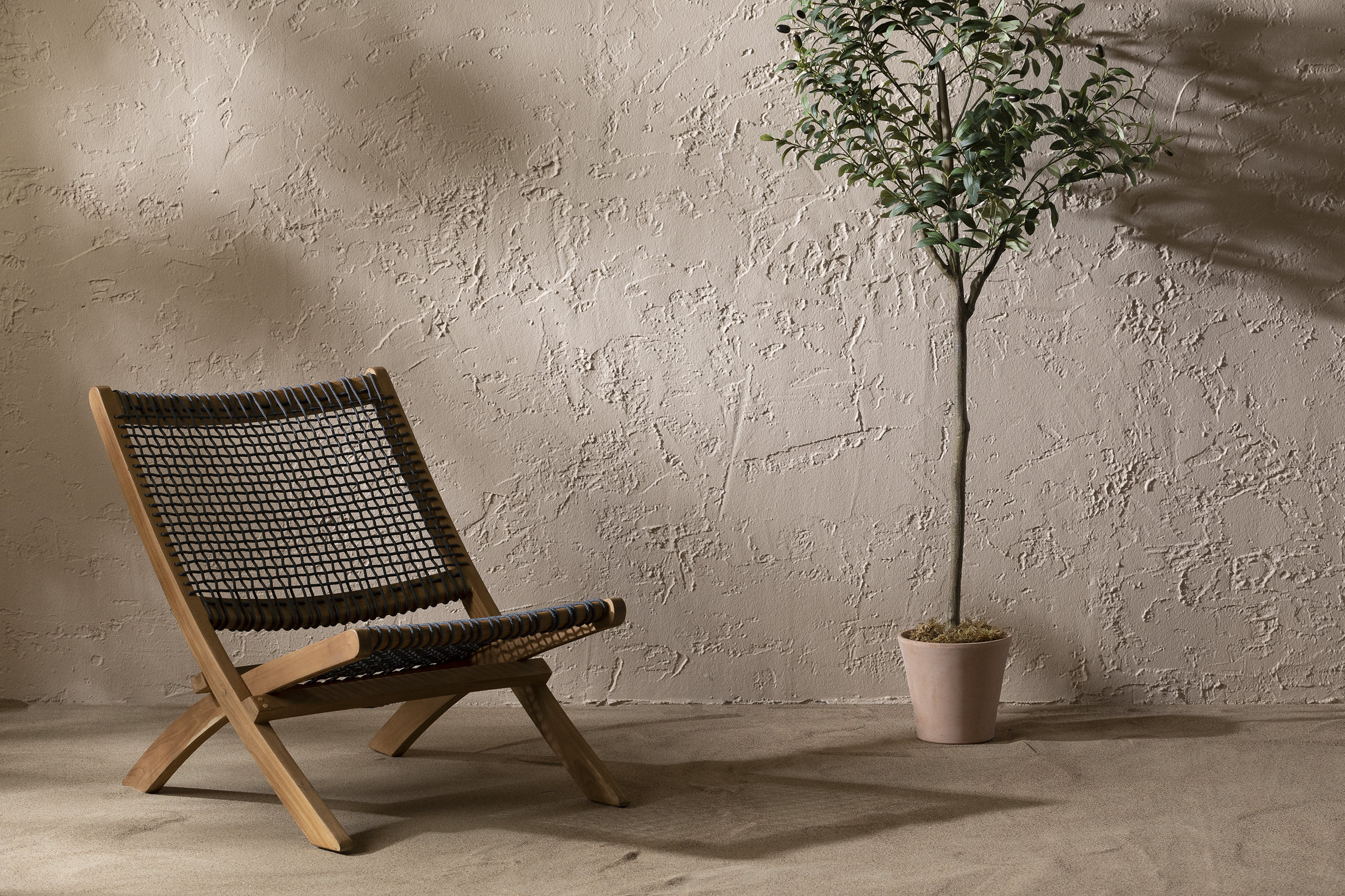 South Shore Agave Teak Outdoor Armless Lounge Chair | Wayfair