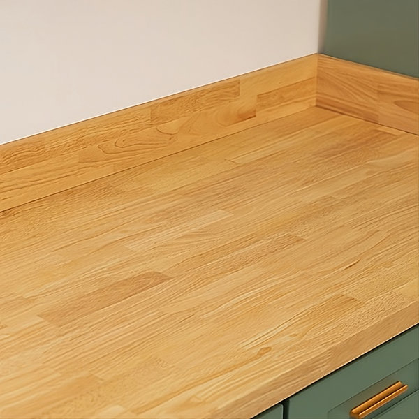 Ebern Designs Bartlum Sturdy Solid Hevea Wood Block Countertop for ...