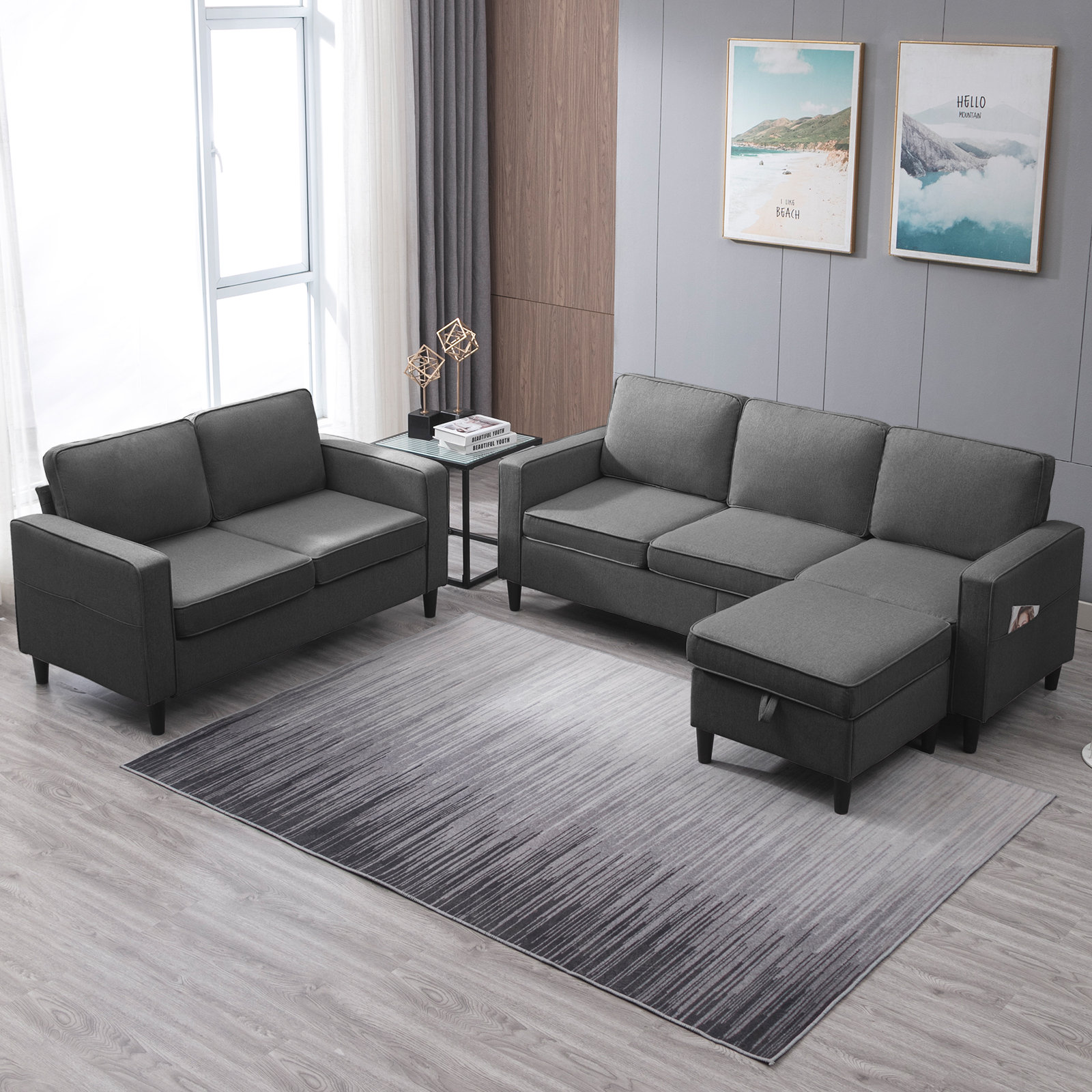 Mjkone 3 Piece Living Room Set & Reviews - Wayfair Canada