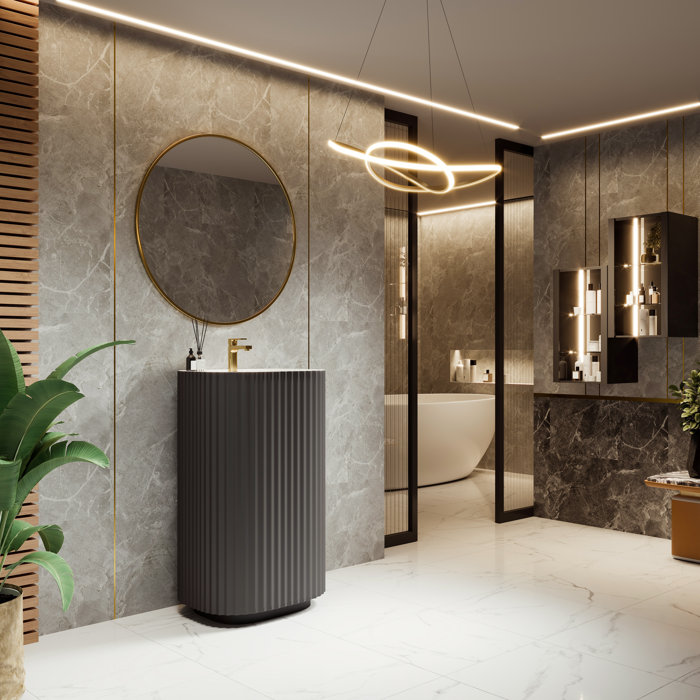 Eviva Haven 15.5'' Solid Surface Oval Bathroom Sink with Overflow | Wayfair