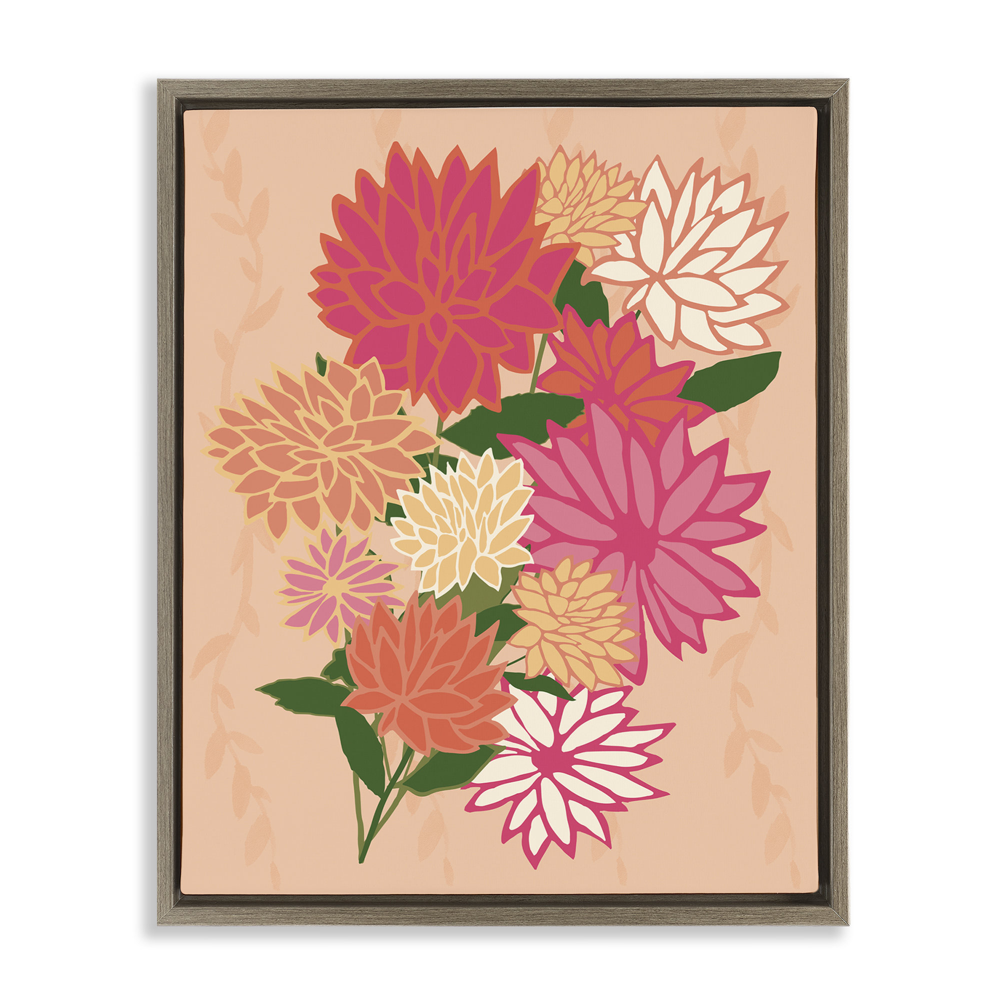 Lark Manor™ Dahlia Petal Outlines Canvas Wall Art by Michelle Ingari ...