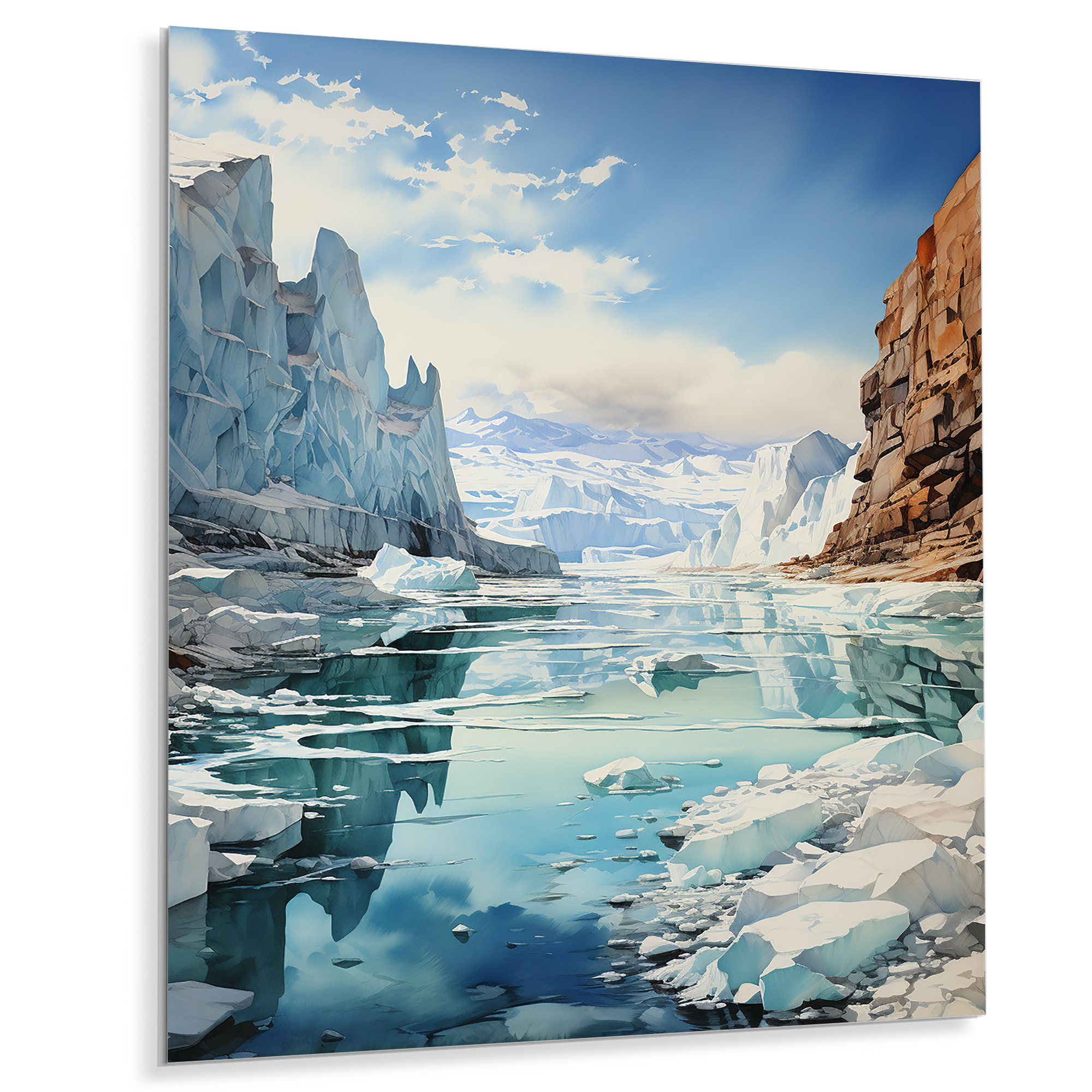 Highland Dunes White Glacier Frozen Horizon - Landscape & Nature Metal ...