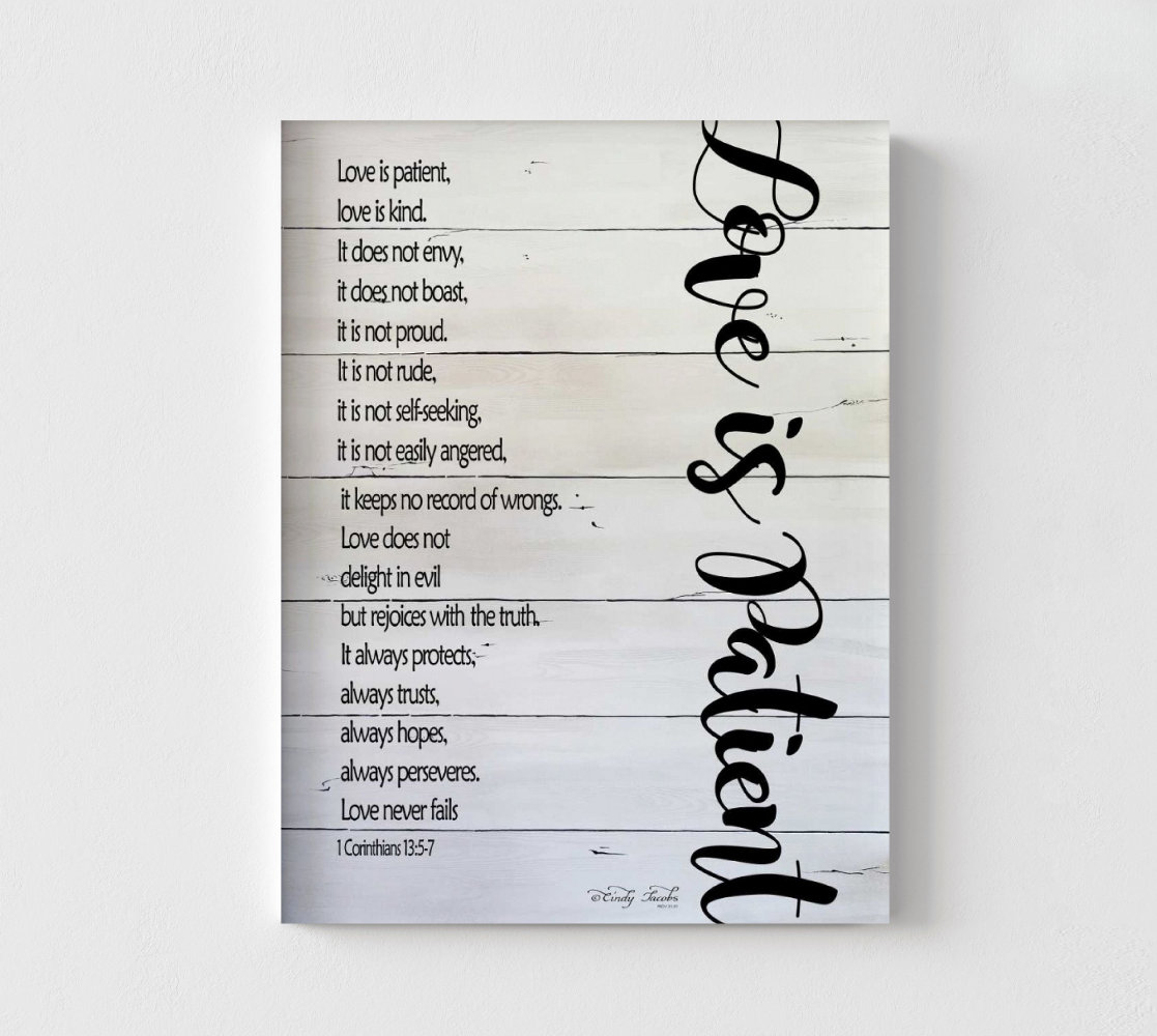 WeFrameArt Love Is Patient By Cindy Jacobs, 1 Corinthians 13 Poster ...