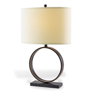 Robert Abbey Metal Ring Table Lamp with Stone Base | Perigold