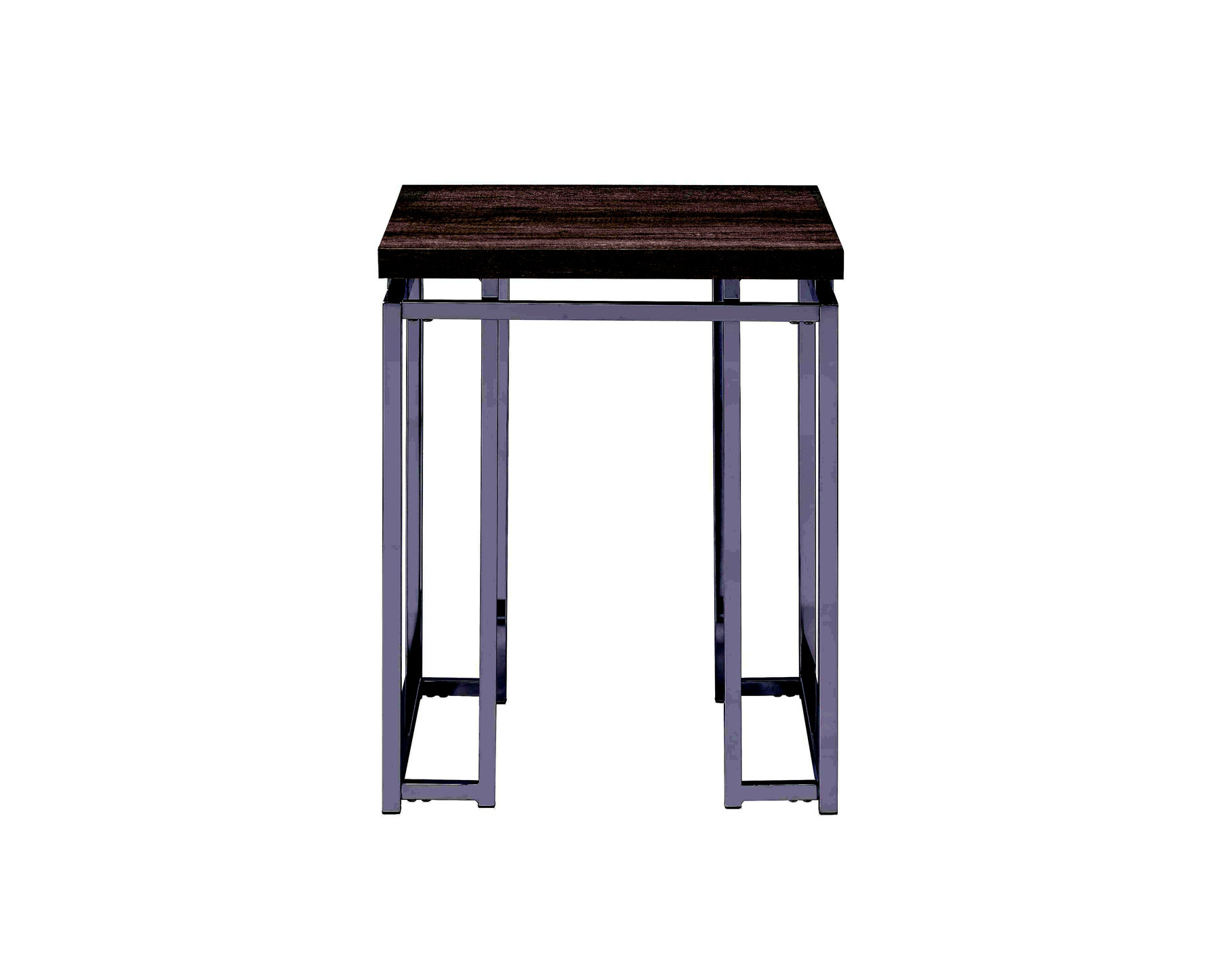 17 Stories Charming Natural Oak End Table With Chrome Finish For ...