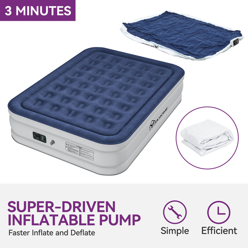 Balconera Blue Queen Air Mattress With Sheet & Reviews - Wayfair Canada