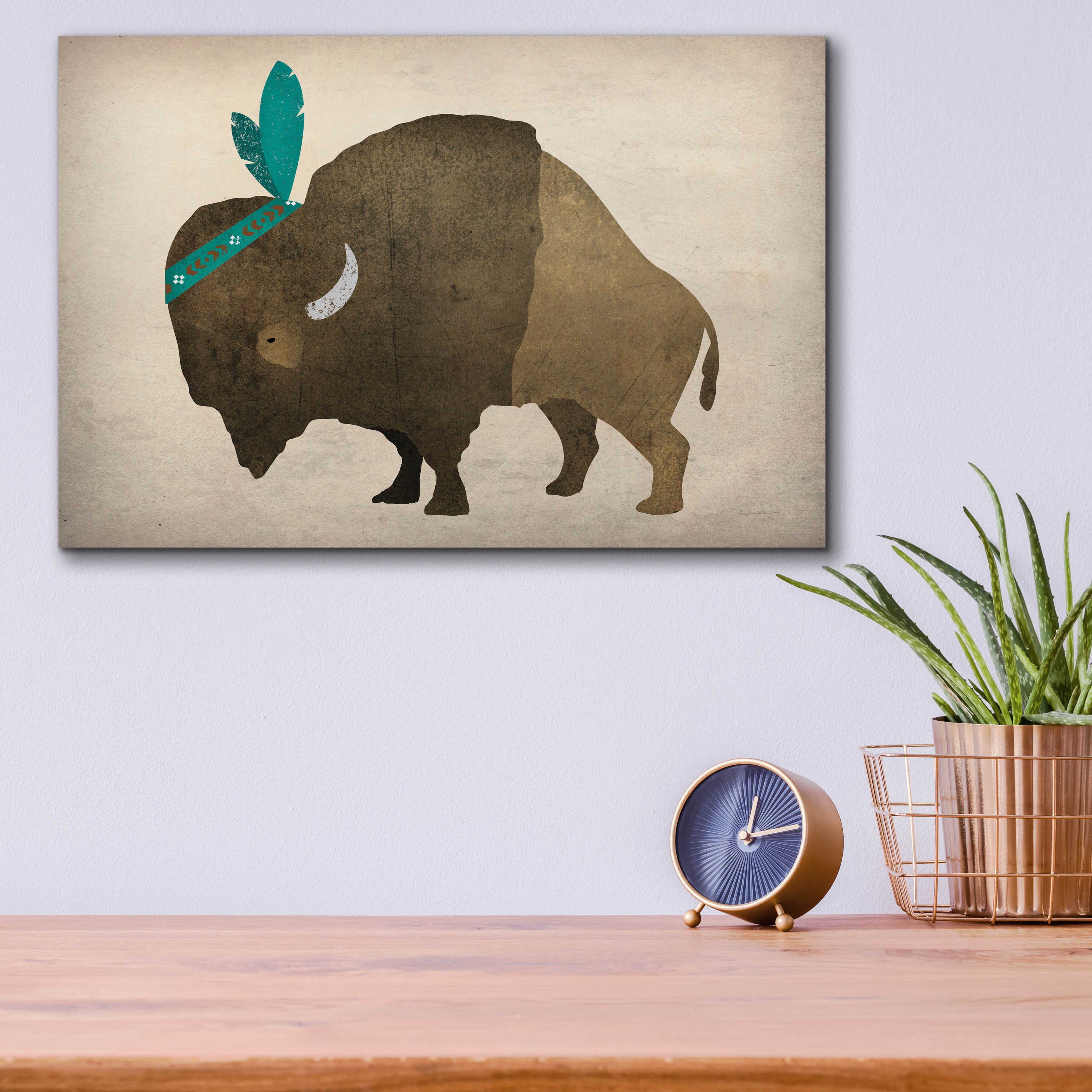 Union Rustic Epic Art 'Buffalo Bison III' by Ryan Fowler, Acrylic Glass ...