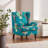 Lark Manor™ Modern Floral Accent Armchair With Retro Wood Legs ...