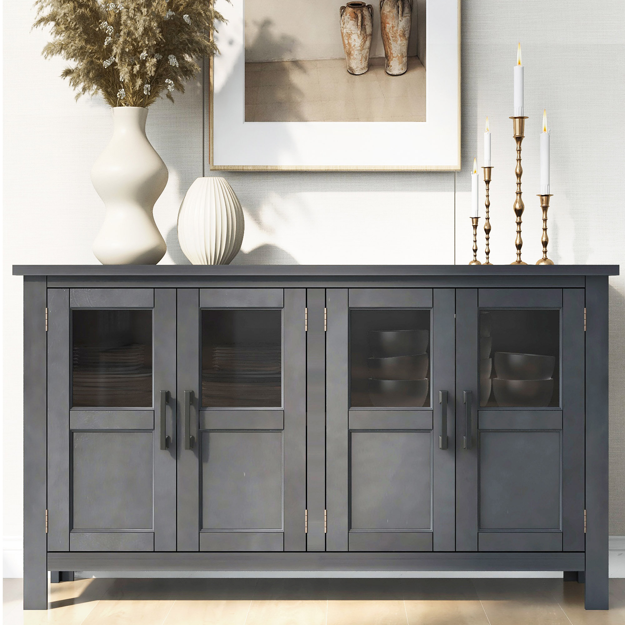 Wildon Home® Ayrleighs Featured Four-door Storage Cabinet with ...