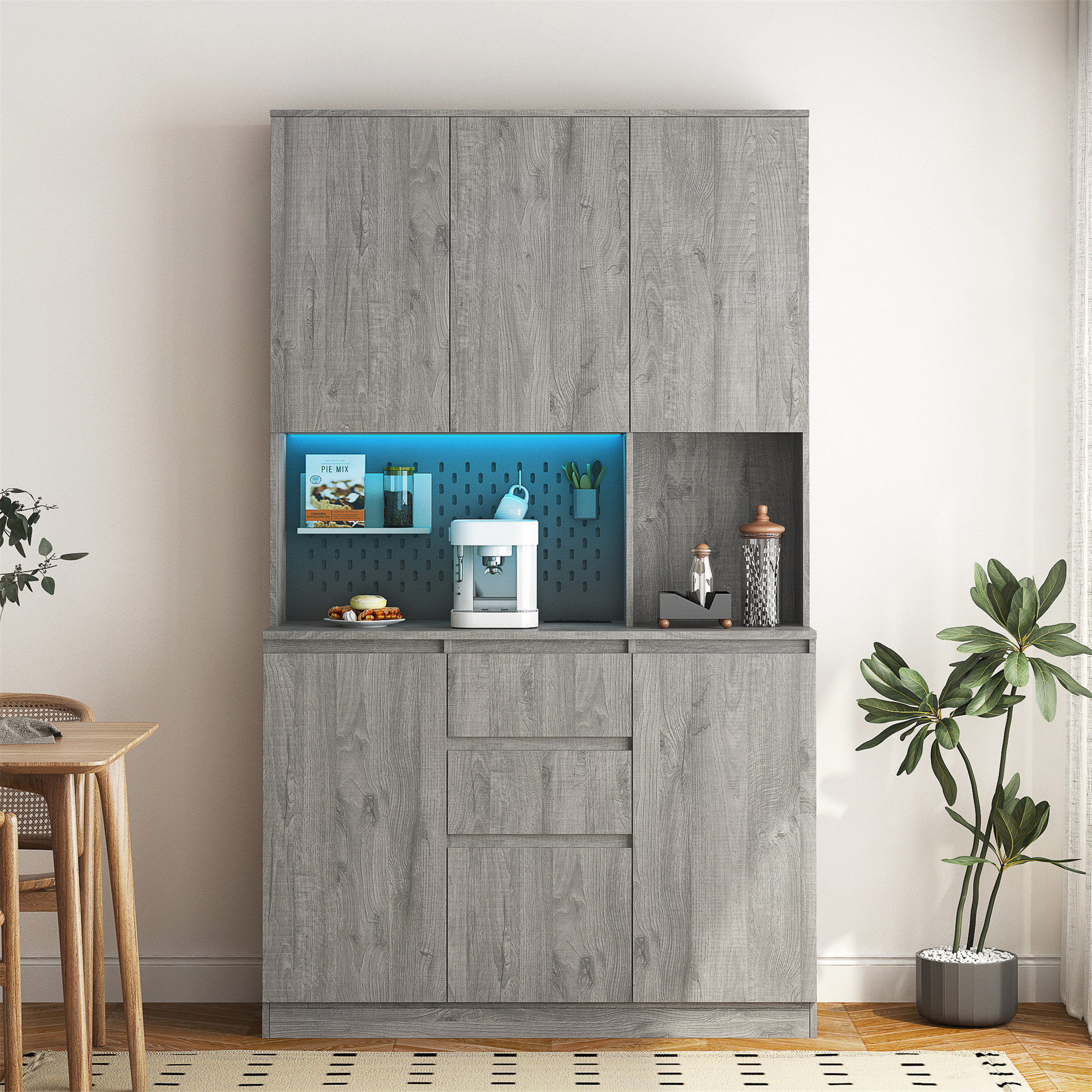 Ophelia & Co. Versatile Kitchen Pantry Cabinet with Advanced Functions ...