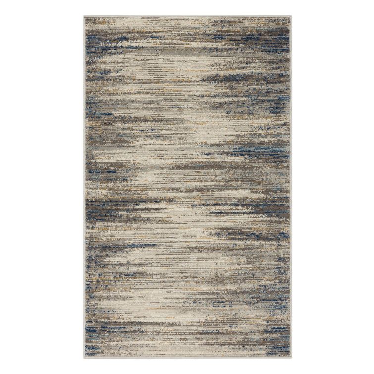 17 Stories Louque Light Grey Modern Abstract Stripe Area Rug & Reviews ...