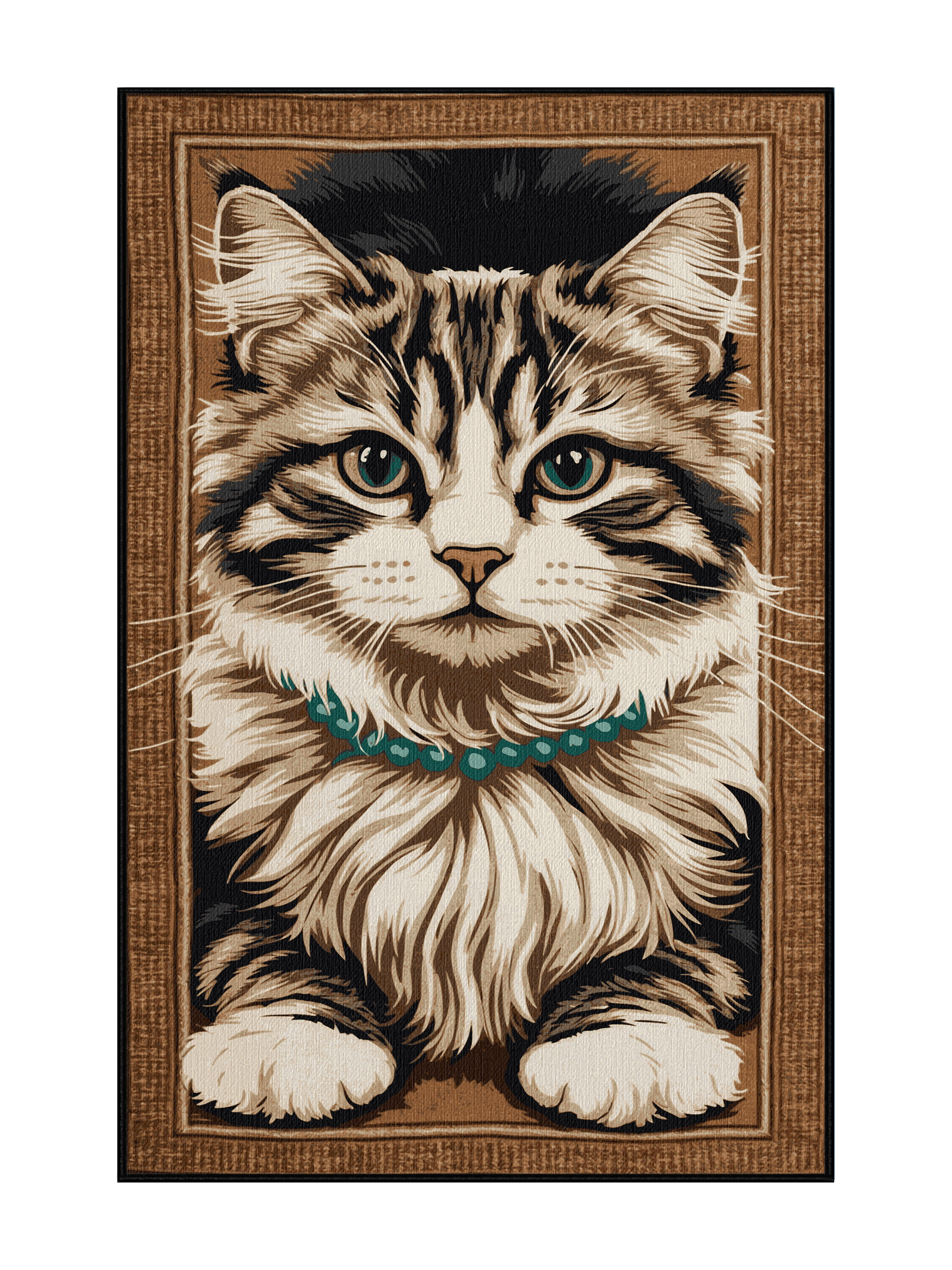 Foundry Select Washable Chantilly Tiffany Cats Area Rug | Wayfair