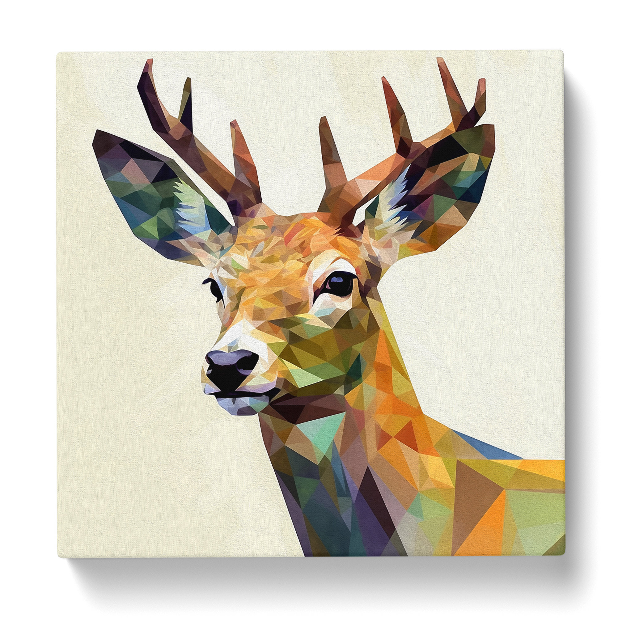 Alpen Home Deer Cubism - Print | Wayfair.co.uk