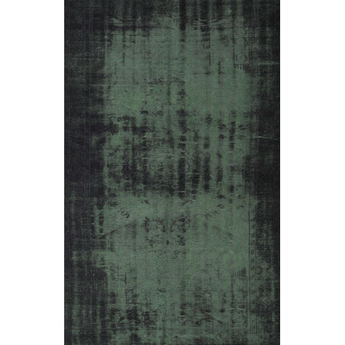 17 Stories Tymoteusz Wool Black/Green Rug & Reviews | Wayfair