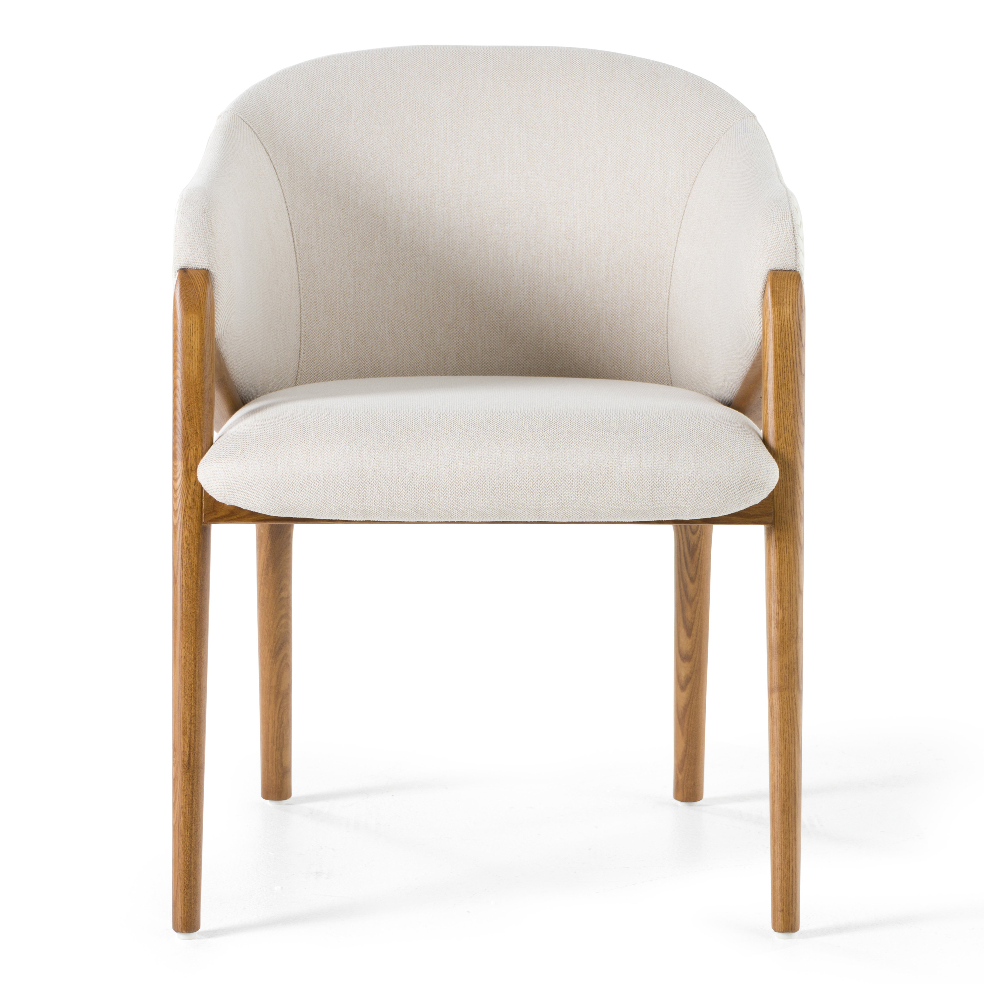 AllModern Coffey Solid Back Arm Chair in Walnut/Cream & Reviews ...