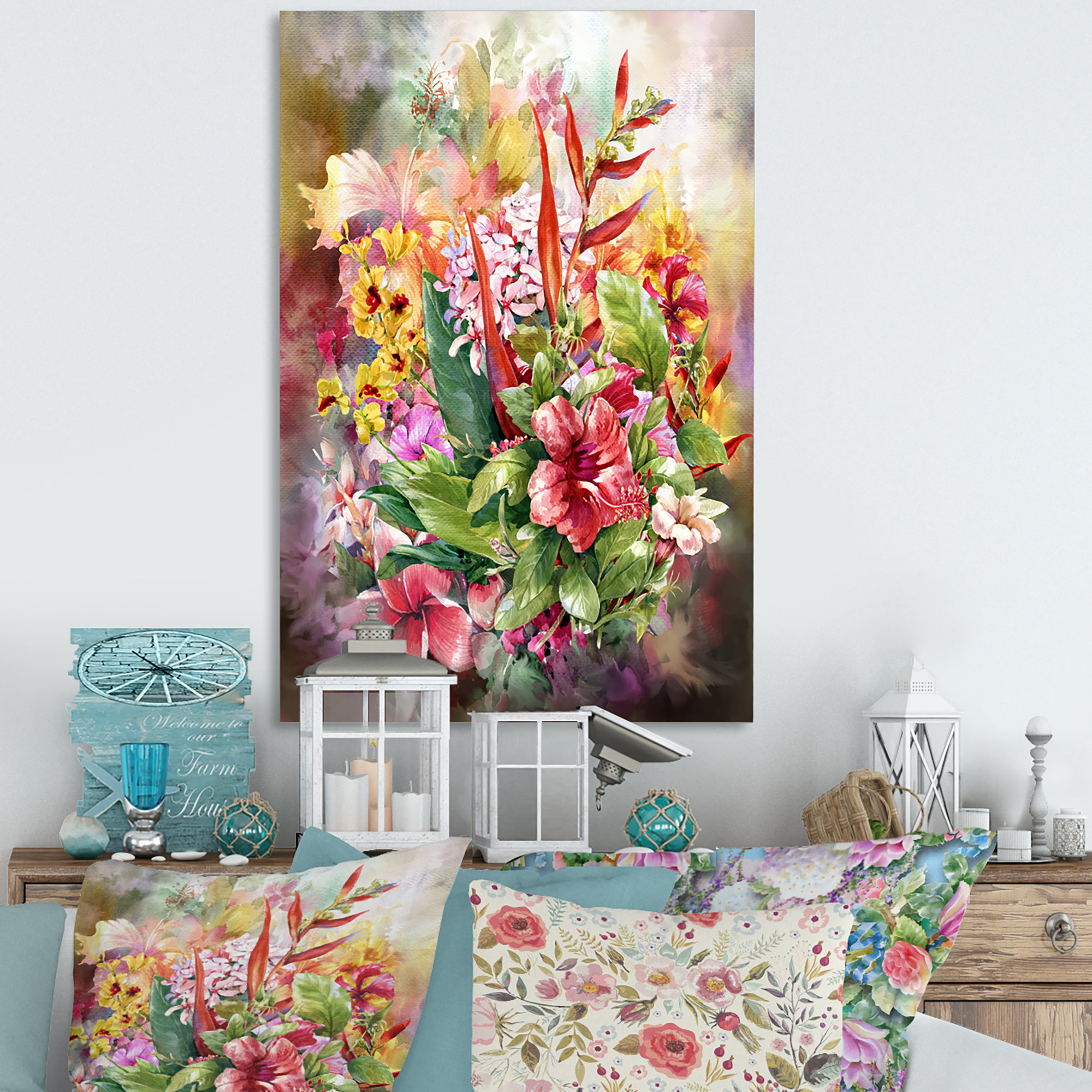 Bay Isle Home™ Vintage Muticolored Spring Flowers X - Traditional ...