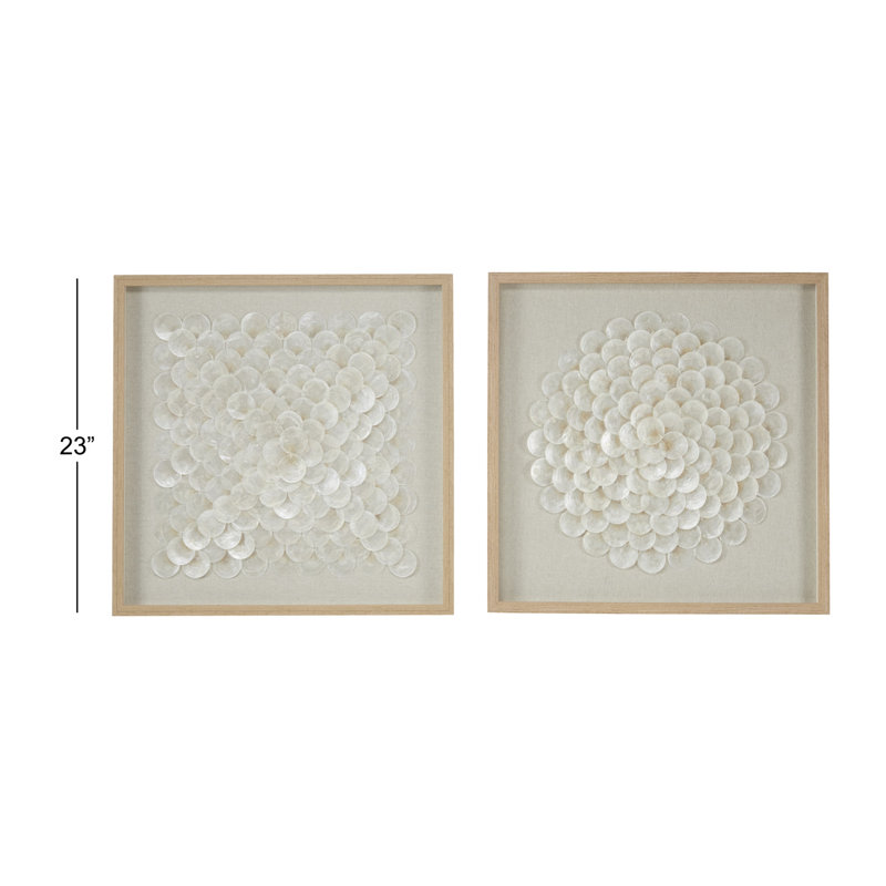 Sand & Stable™ 2 Piece Cream Shell Handmade Overlapping Shells ...