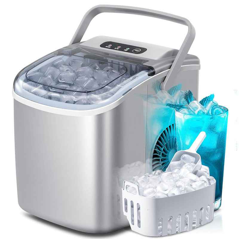 HIGEMZ 26 Lb. Daily Production Bullet Ice Portable Ice Maker | Wayfair