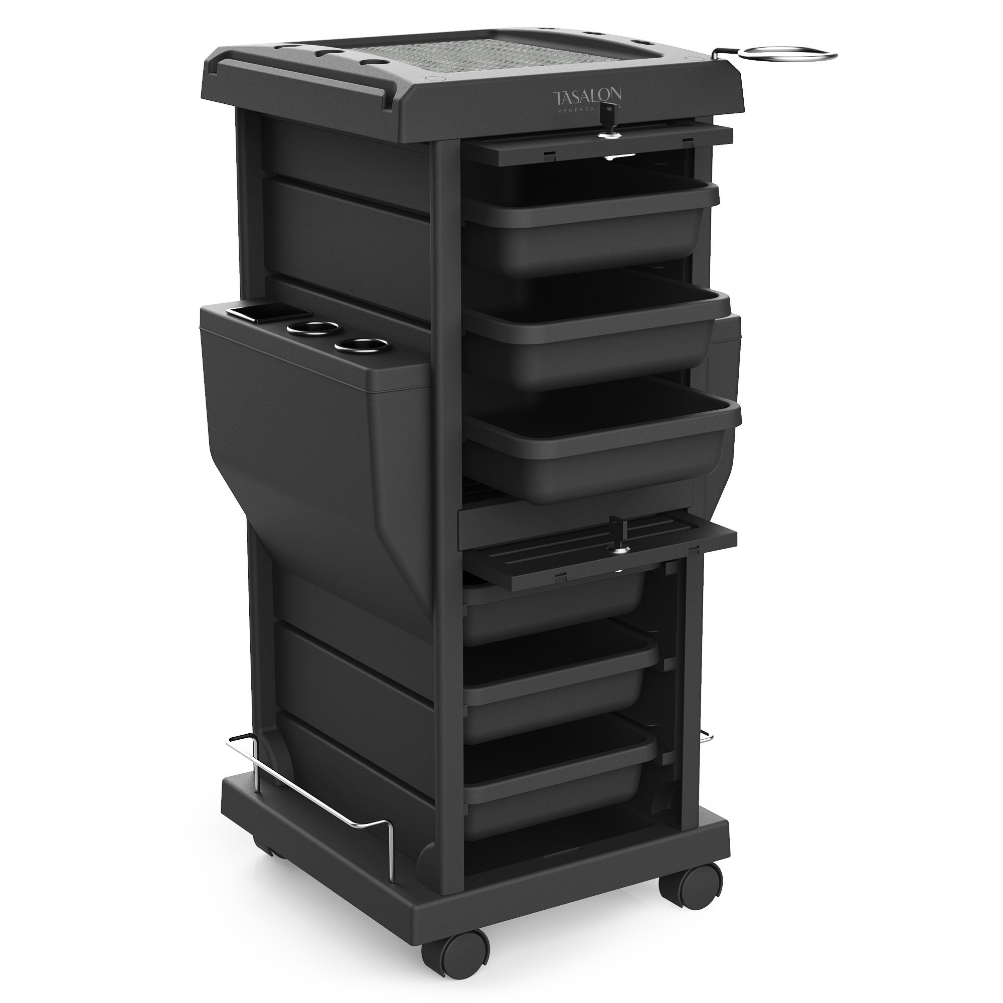 Rebrilliant Milliana Multifunctional Lockable Utility Cart for Salon ...