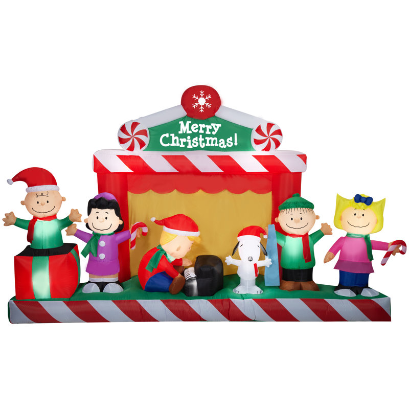 Gemmy Industries Giant Christmas Inflatable Peanuts Gang Christmas ...