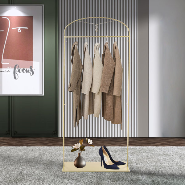 Everly Quinn 7.5ft. H Elegant Minimalistic Garment Rack Wedding Dress ...