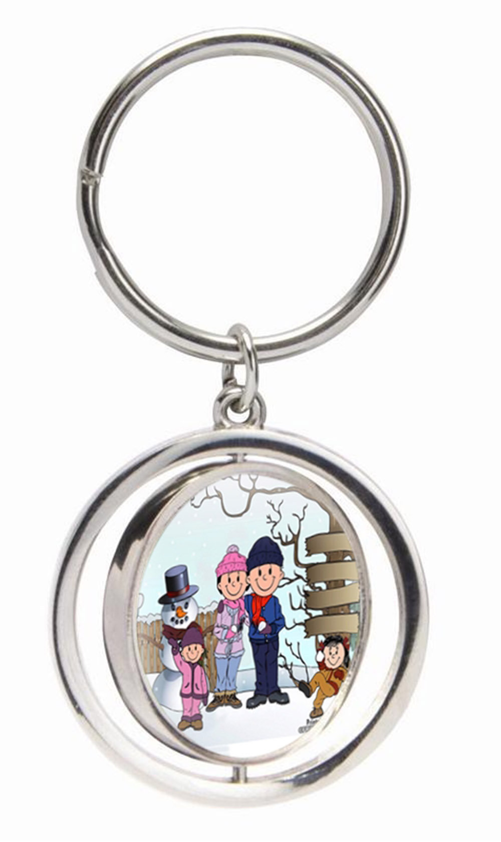 Printed Perfection Personalized Snowman Family - 2 Girls Small Spinning ...