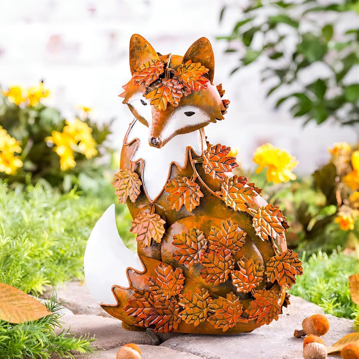 One Allium Way Metal Fox Statue Art Garden Decoration - Wayfair Canada