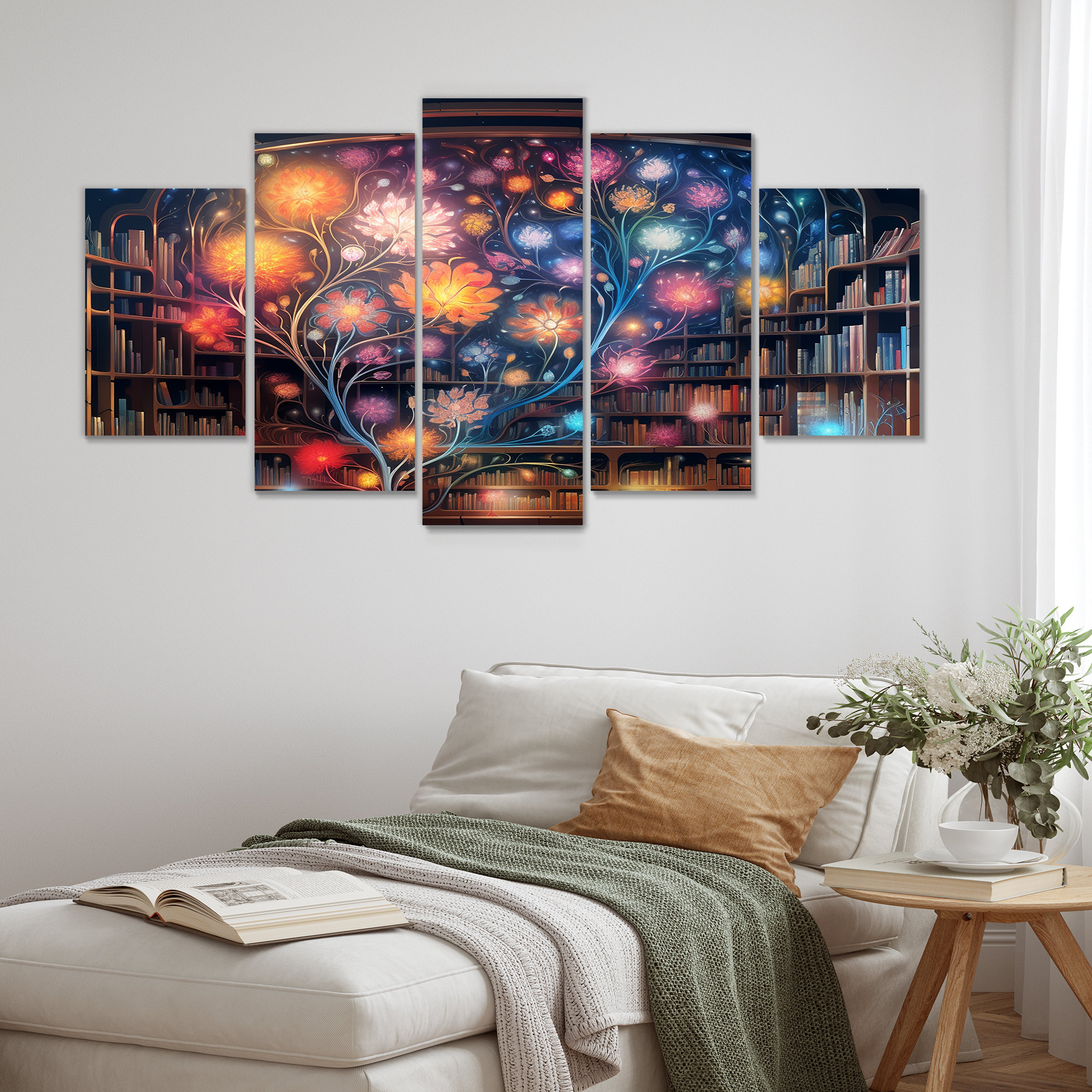 Lark Manor™ Flowers Of Wisdom Ancient Library - Botanicals Wall Art Set ...