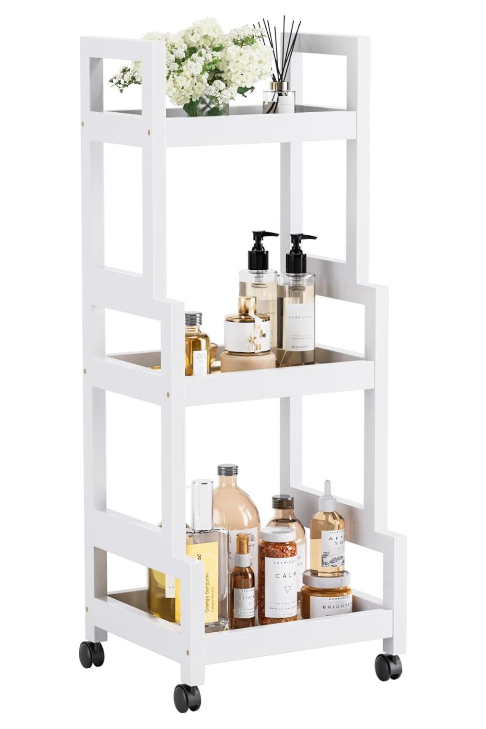 Elaine Mercure Rolling Carts With Wheels, Small Kitchen Utility Storage ...