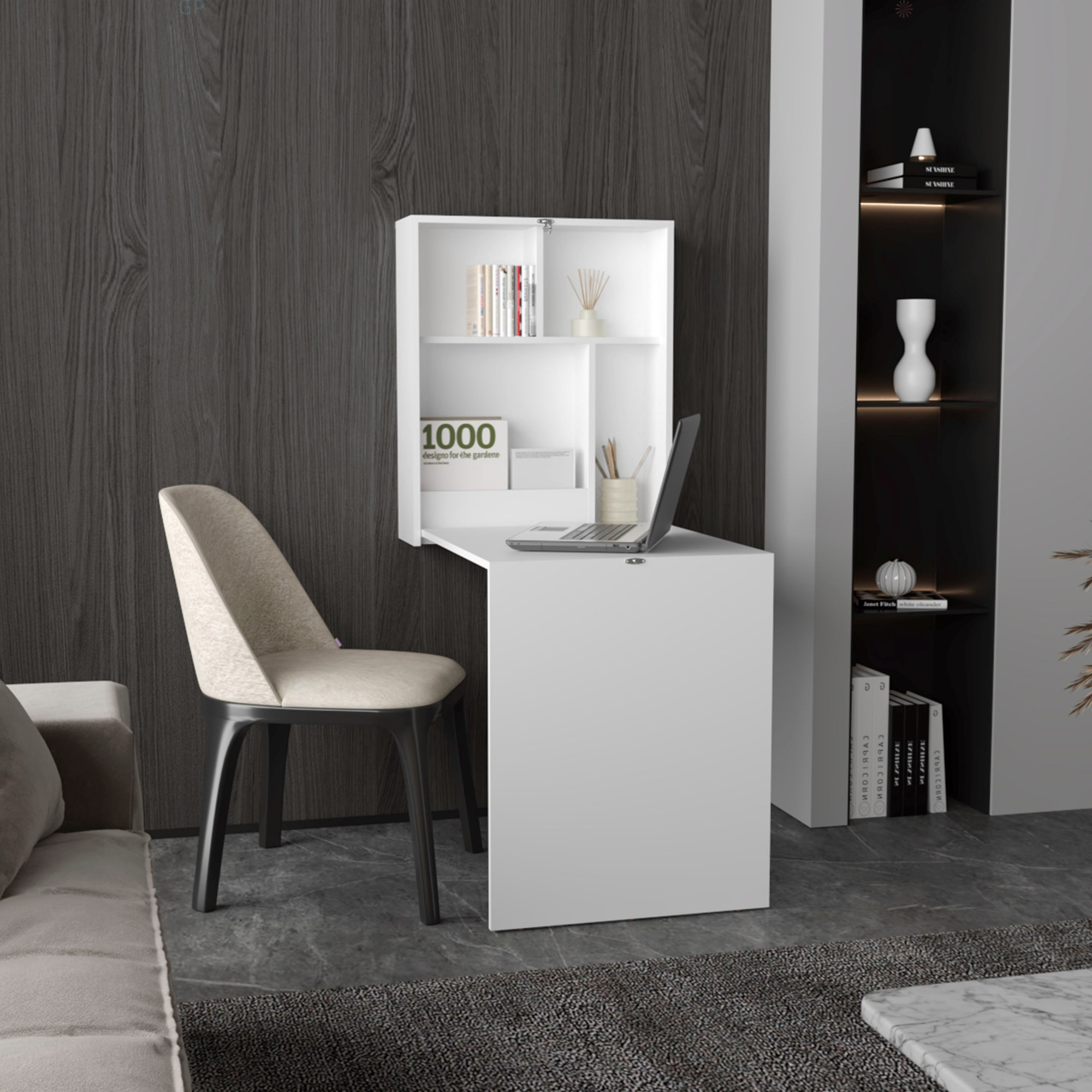 Wrought Studio Table pliante de 33 po de largeur x 23 po de profondeur ...
