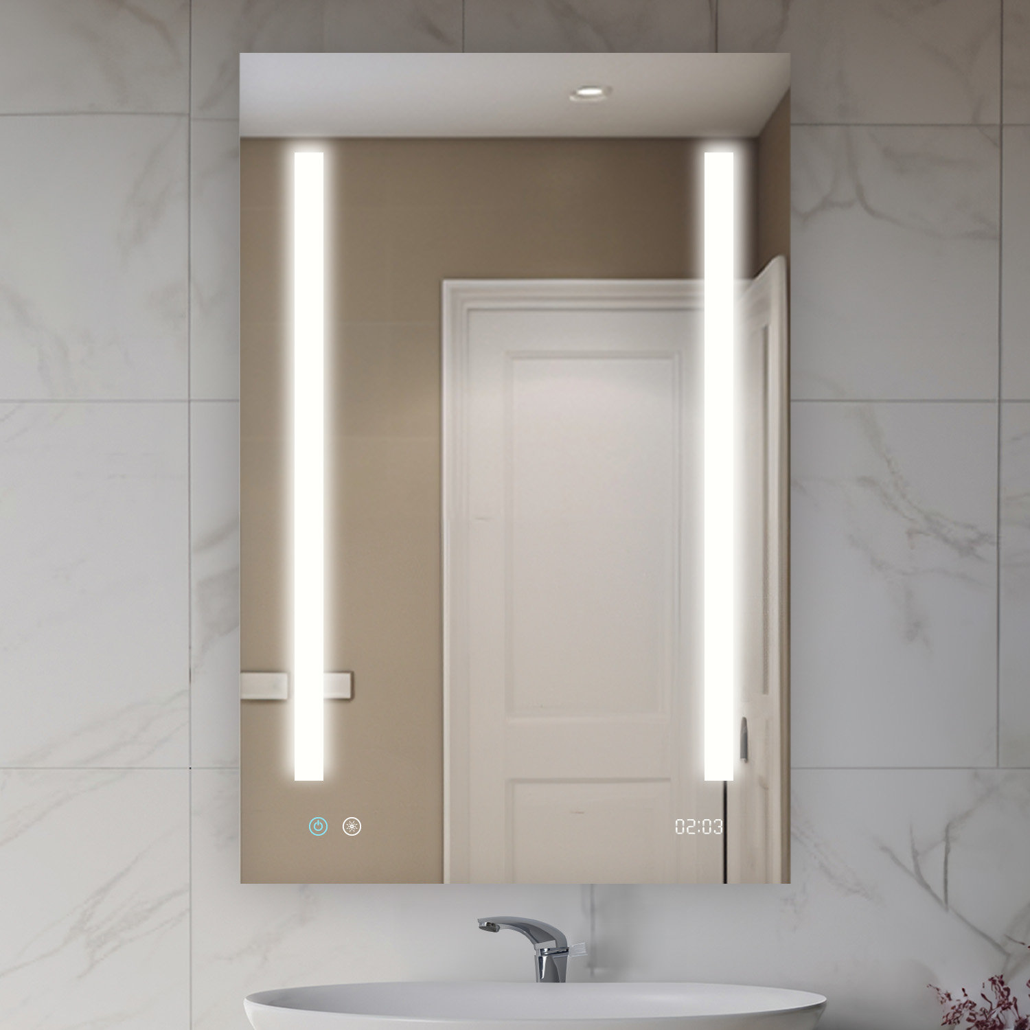 Hokku Designs Osher 24" LED Medicine Cabinet Defogger, 3X LED Lighted ...