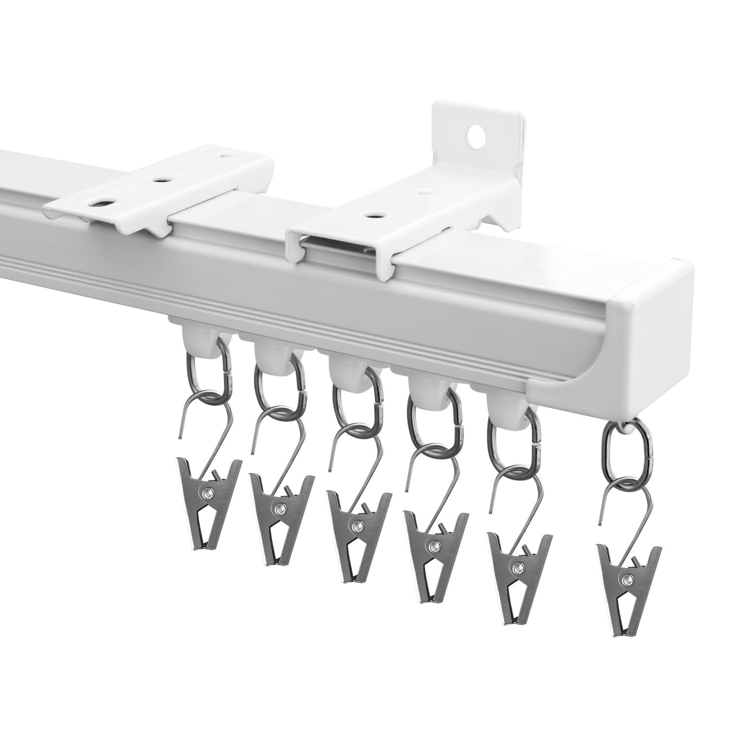 Hokku Designs Curtain Track Ceiling Mount Heavy Duty Sliding Curtains ...