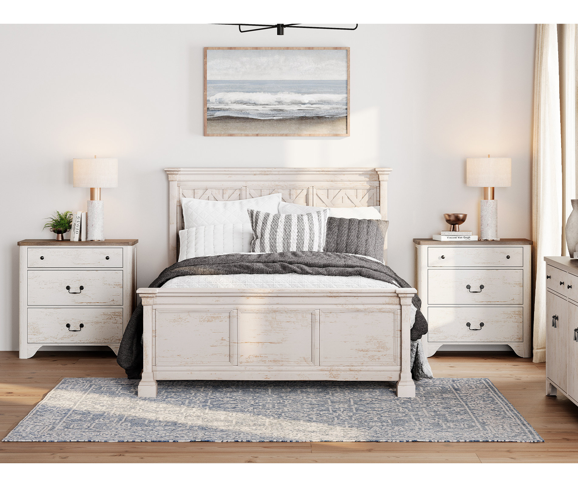 Lark Manor™ Haikey 3-Drawer Nightstand， Large Drawers End Table ...
