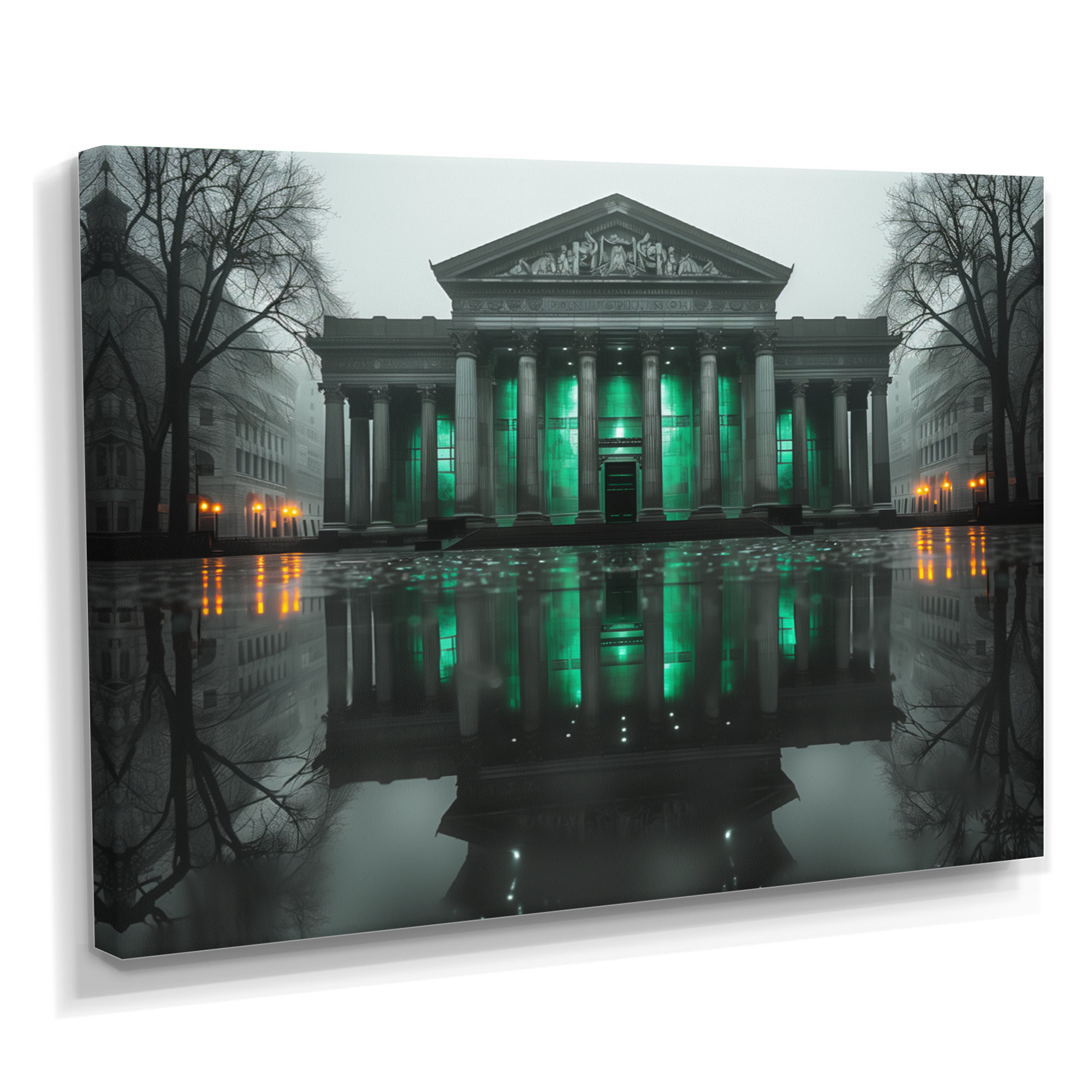 Lark Manor™ Green Grey Financial Freedom Banks In The Winter - Banks ...