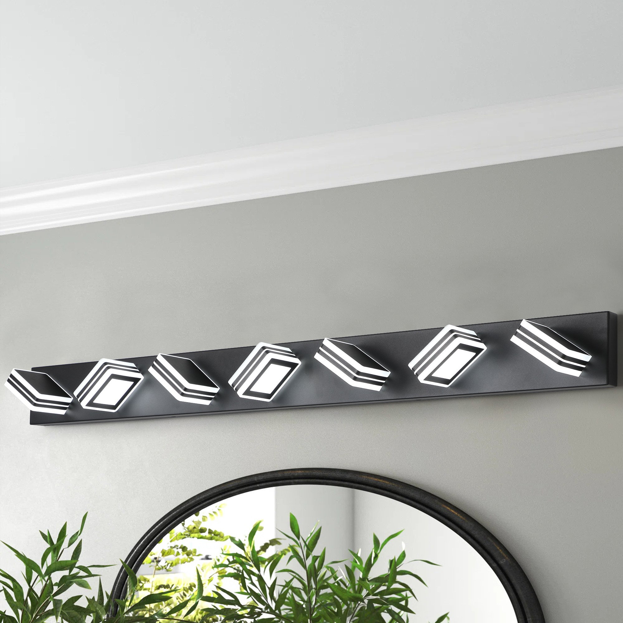 Orren Ellis LED Bathroom Vanity Mirror Lighting Adjustable Brightness ...