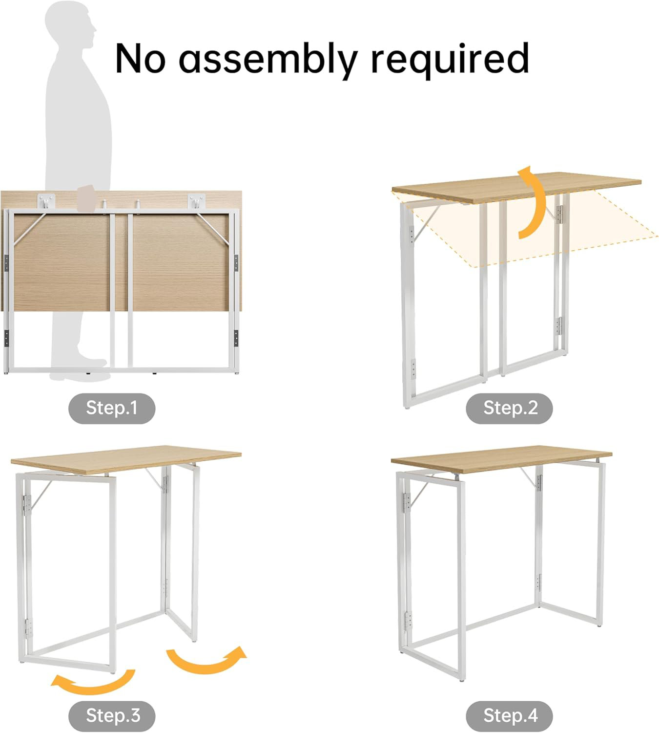 Inbox Zero Small Foldable Desk for Small Space | Wayfair