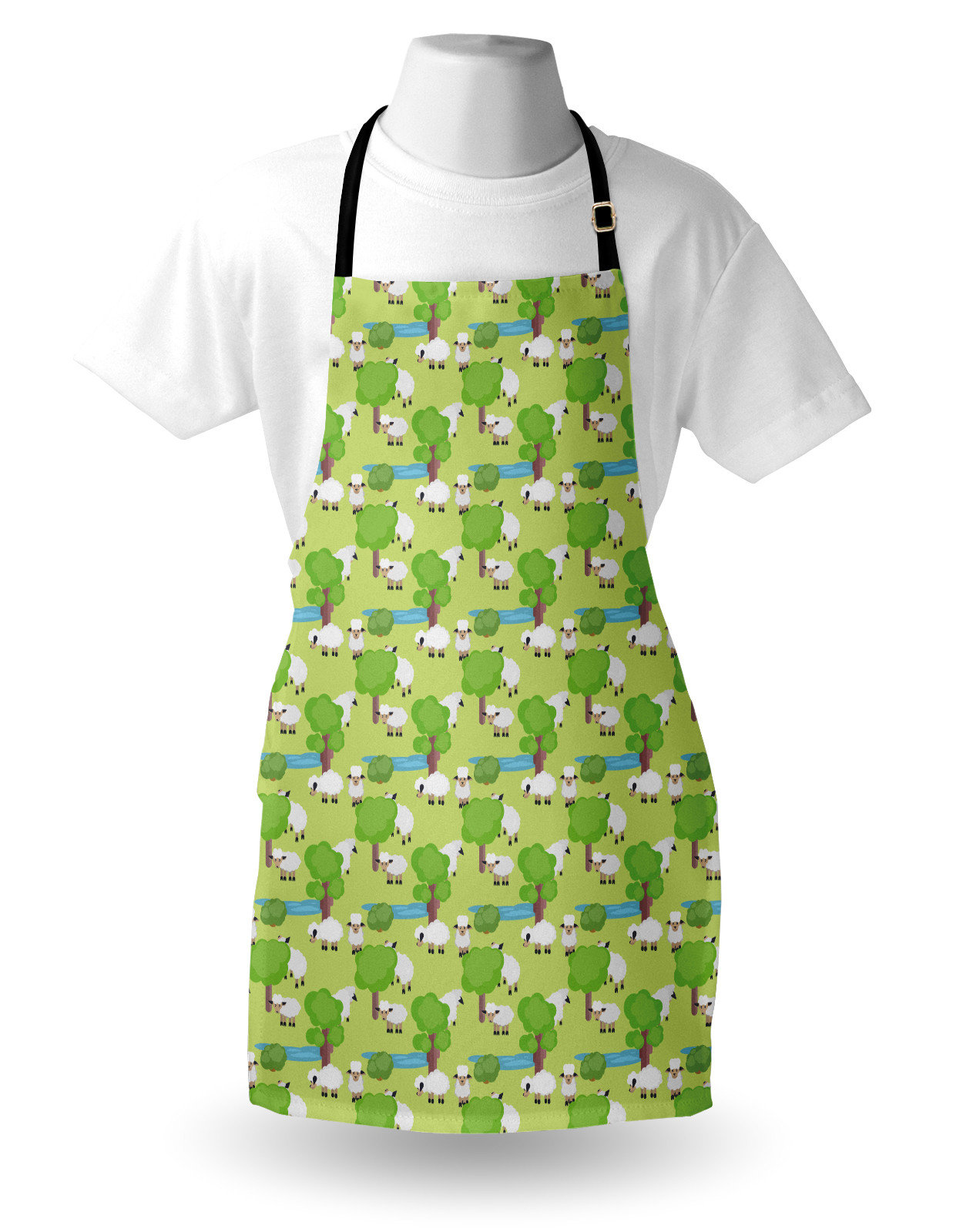 One Allium Way® Farm Animal Apron Unisex Cartoon Sheep in Forest Adult ...
